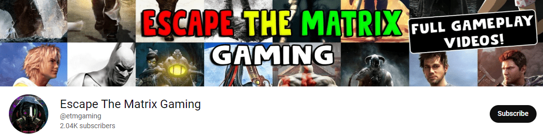 Escape the Matrix Gaming through easy Walkthroughs – YouTube Selection